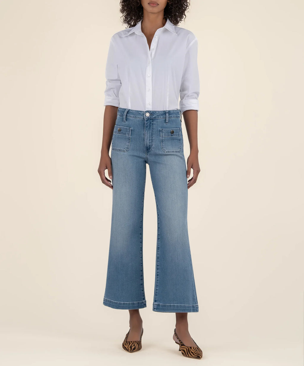 Kut From The Kloth Meg High Rise Wide Leg With Patch Pockets